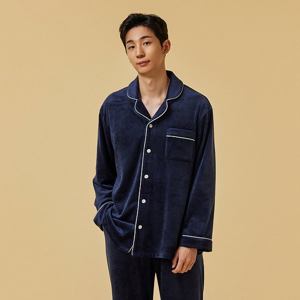 Jaju자주 남 밍크 플리스 파자마 세트 Sivillage 에스아이빌리지