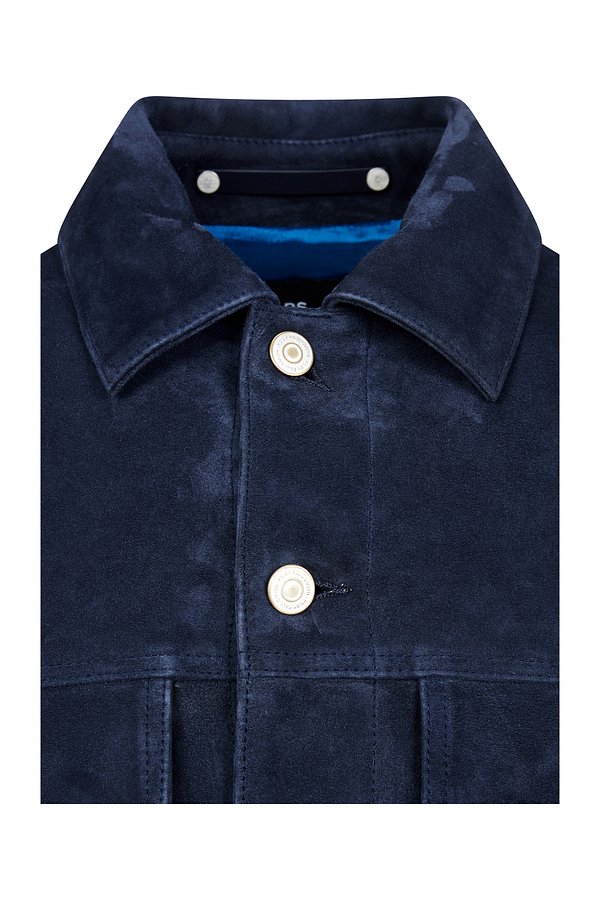 Paul Smith폴스미스 Ps Paul Smith 배색 라인 스웨이드 오버셔츠 Sivillage 에스아이빌리지