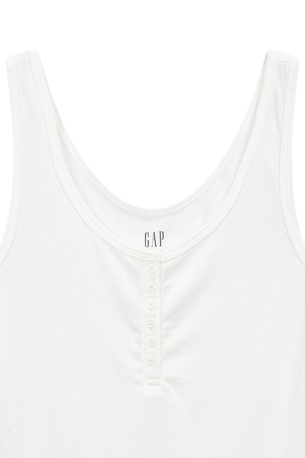 Gap Adults갭 여성 리브드 스쿱 헨리넥 탱크탑 Sivillage 에스아이빌리지