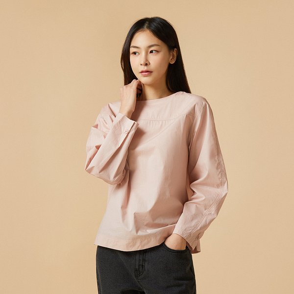 Jaju자주 여 포플린 튜닉 블라우스 Sivillage 에스아이빌리지