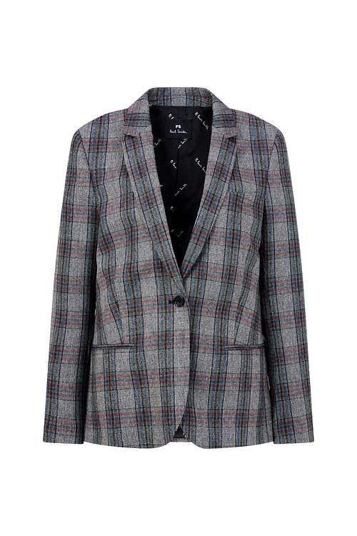 Paul Smith폴스미스 Ps Paul Smith 여성 체크 패턴 원 버튼 자켓 Sivillage 에스아이빌리지