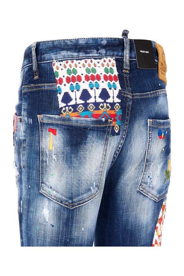 Dsquared2디스퀘어드2 멀티 패치 롤업 세일러 진 Sailor Sivillage 에스아이빌리지