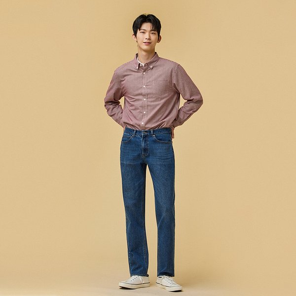 Jaju자주 남 스트레이트핏 데님 팬츠 Sivillage 에스아이빌리지