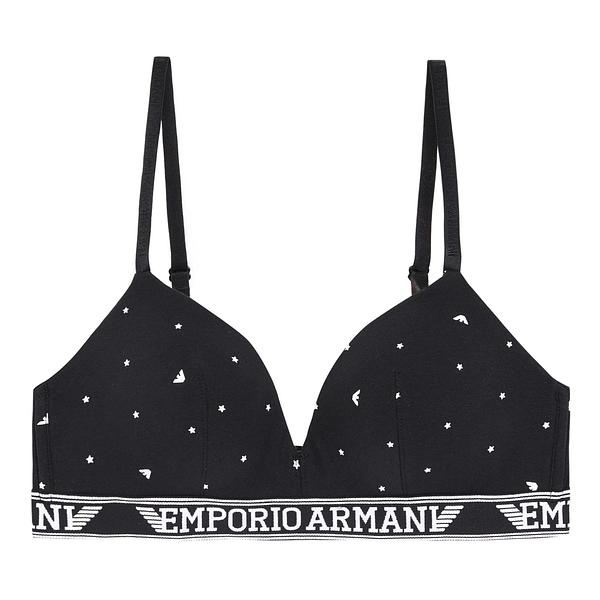 Emporio Armani Underwear엠포리오 아르마니 언더웨어 로고 밴드 패턴 트라이앵글 브라 And 티팬티 세트 S