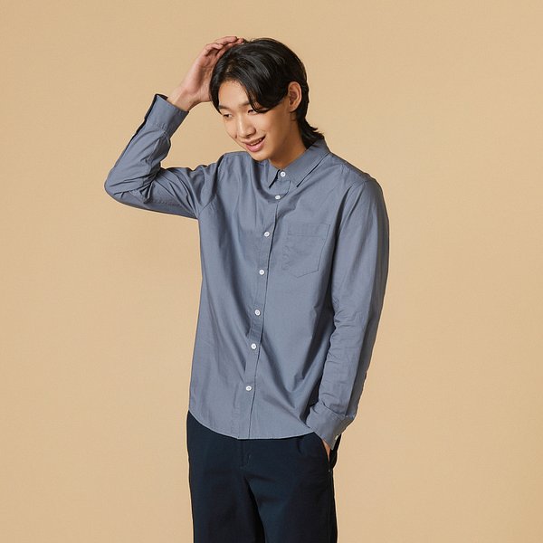 Jaju자주 남 포플린 베이직 셔츠 Sivillage 에스아이빌리지