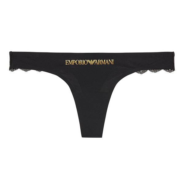 Emporio Armani Underwear엠포리오 아르마니 언더웨어 여성 메탈릭 로고 본딩 레이스 티팬티 Si