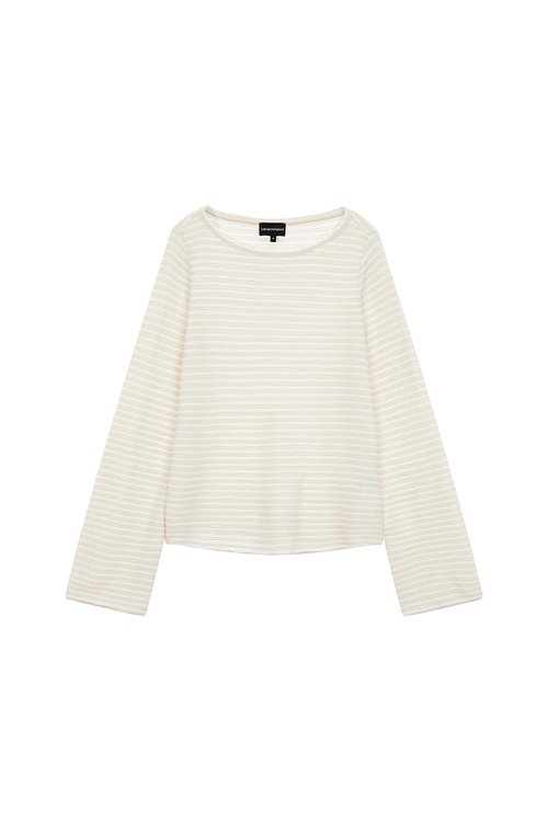 Emporio Armani엠포리오 아르마니 여성 롱 슬리브 스트라이프 니트 Sivillage 에스아이빌리지