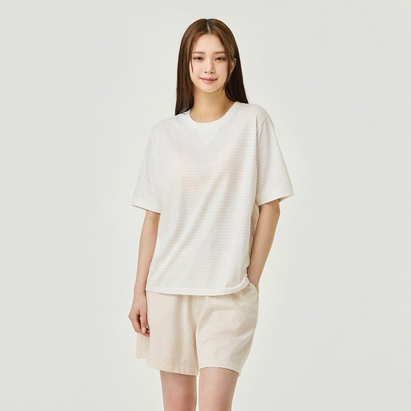 Jaju자주 여 Better 코튼 4부 라운지 세트 Sivillage 에스아이빌리지