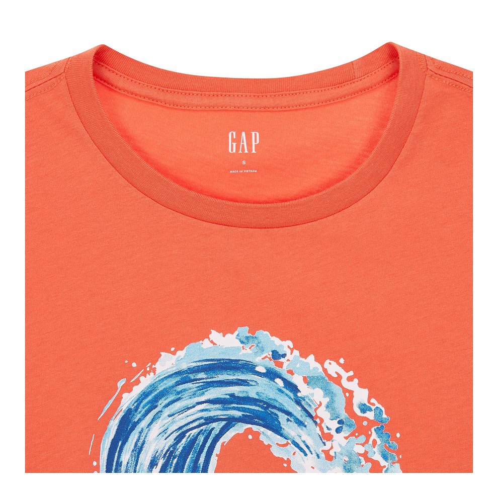 Gap Adults갭 ★갭 남성 20년 Summer★ 체스트 웨이브 그래픽 반팔 티셔츠 Sivillage 에스아이빌리지