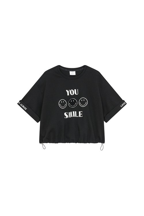 Gcut지컷 Smiley® 스마일리 부클 로고 티셔츠 Sivillage 에스아이빌리지