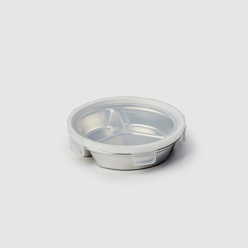 Jaju자주 스테인리스 원형 세칸나눔찬통600ml Sivillage 에스아이빌리지