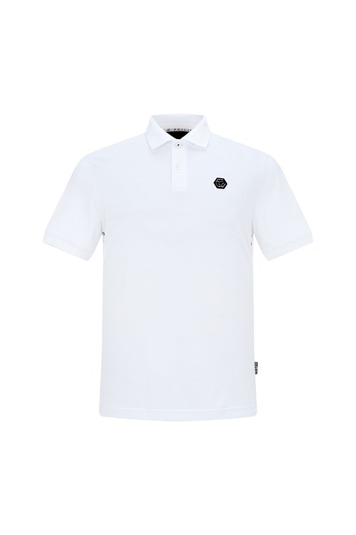 Philipp Plein Golf필립플레인 골프 Men 백 고딕 레터링 숏 슬리브 폴로 셔츠 Sivillage