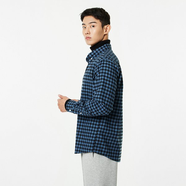 Jaju자주 남 라이트 플란넬 셔츠 Sivillage 에스아이빌리지