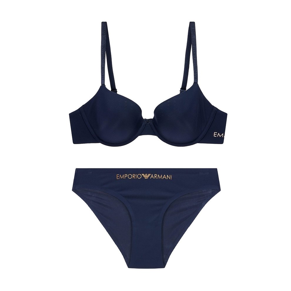 Emporio Armani Underwear엠포리오 아르마니 언더웨어 메탈릭 로고 컨투어 And 브리프 세트 Si