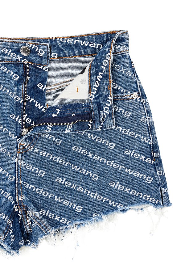 Alexanderwang알렉산더왕 로고 패턴 프린지 데님 쇼츠 Sivillage 에스아이빌리지
