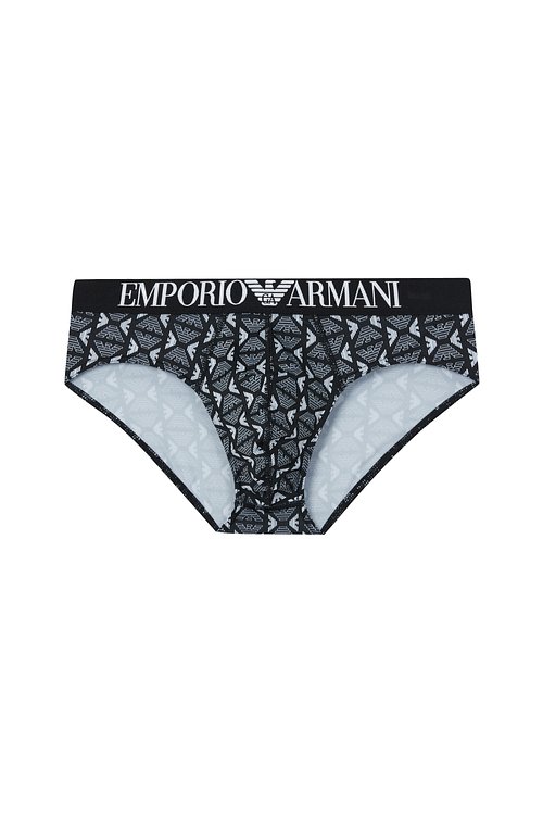 Emporio Armani Underwear엠포리오 아르마니 언더웨어 남성 로고 자카드 밴딩 패턴드 마이크로 브리프 S