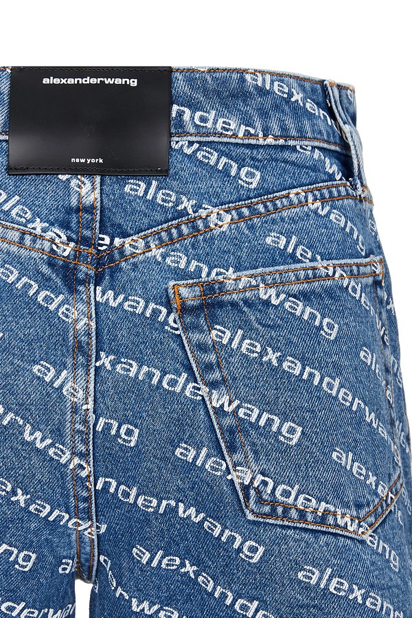 Alexander Wang알렉산더왕 로고 패턴 프린지 데님 쇼츠 Sivillage 에스아이빌리지