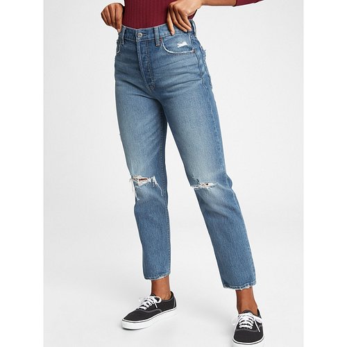 Gap Adults갭 ★갭 여성 21년 Spring★ 디스트로이드 워싱 데님 팬츠 Sivillage 에스아이빌리지