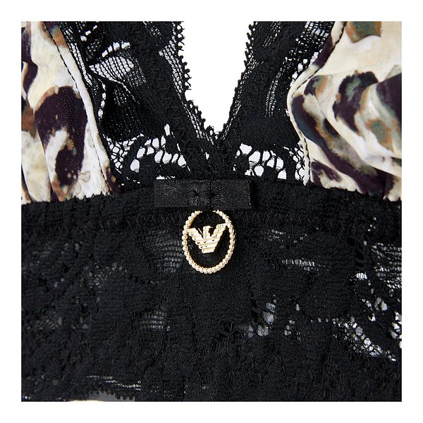 Emporio Armani Underwear엠포리오 아르마니 언더웨어 여성 프린티드 레이스 트라이앵글 브라 Si