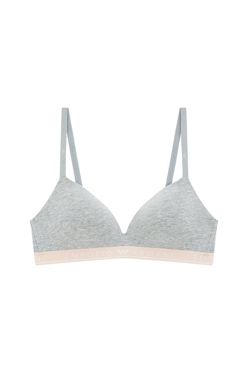 Emporio Armani Underwear엠포리오 아르마니 언더웨어 여성 로고 밴드 스트레치 코튼 트라이앵글 브라 S