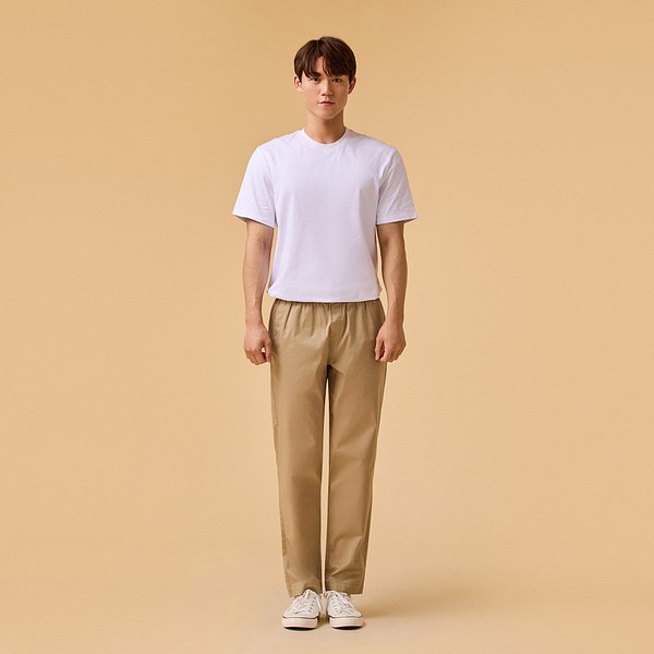 Jaju자주 남 코튼 컴포트핏 밴딩 팬츠 Sivillage 에스아이빌리지