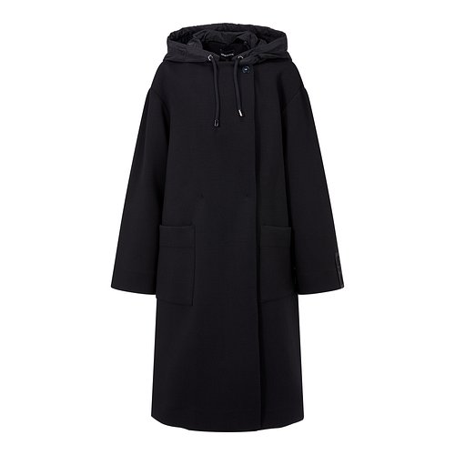 Emporio Armani엠포리오 아르마니 여성 디태처블 로고 후드 네오프렌 코트 Sivillage 에스아이빌리지
