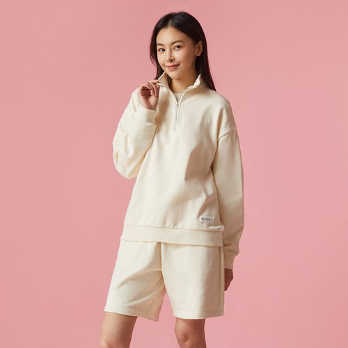 Jaju자주 여 올데이 반집업 스웨트 셔츠 Sivillage 에스아이빌리지