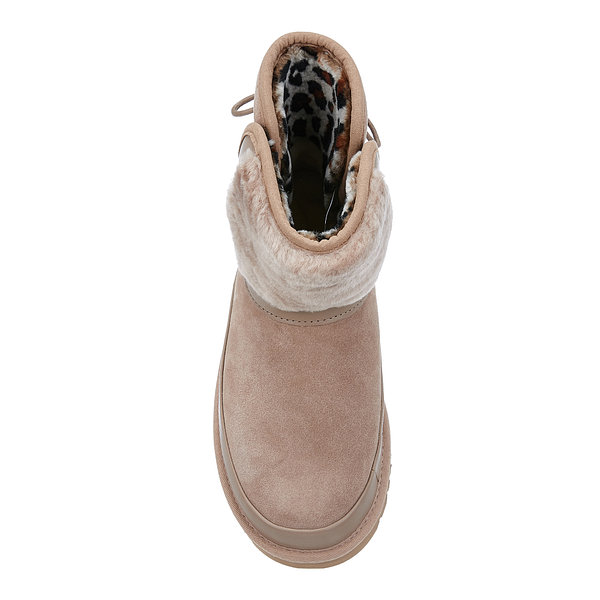 Ugg어그 For Women 히든 레오파드 스웨이드 부츠 클래식 레오파드 라인 보우 Sivillage 에스