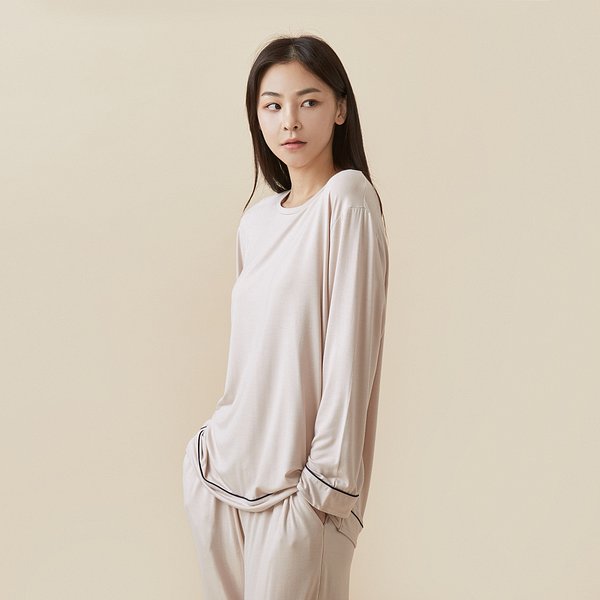 Jaju자주 여 레이온 스트레치 티셔츠 Sivillage 에스아이빌리지