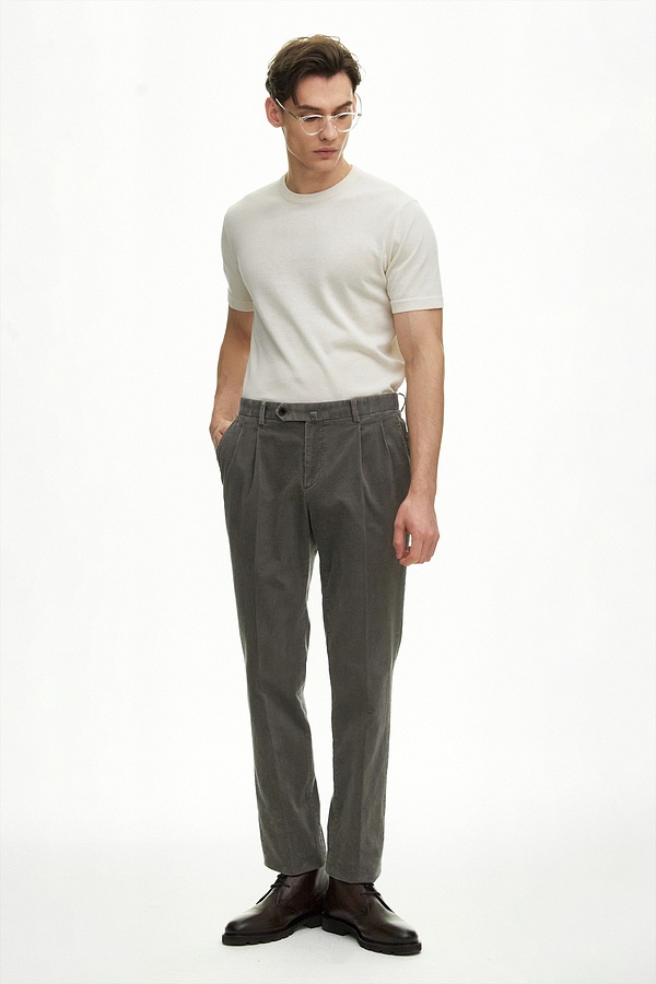 Man On The Boon맨온더분 Carlo Bonomi 가먼트 워싱 투 턱 코듀로이 팬츠 Sivillage