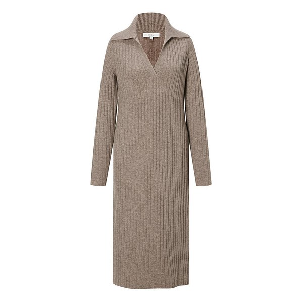 Vince 종료빈스 종료 빈스 70 Wool 30 Cashmere 브라운 멜란지 울캐시미어혼방 니트원피스