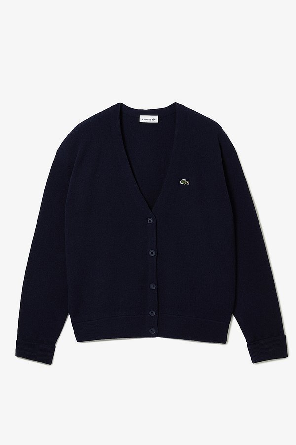 Lacoste라코스테 라코스테 여성 링스링스 브이넥 가디건 Af9545 53n 166 Sivillage 에스아이빌리지