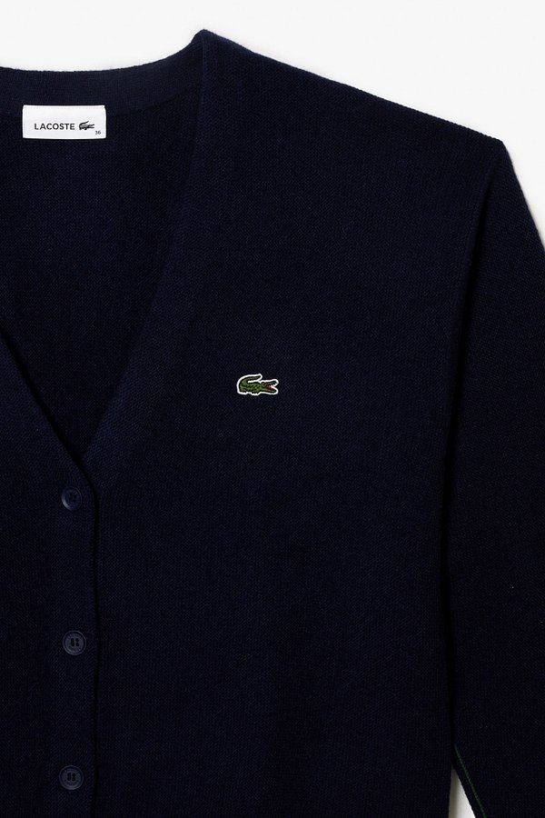 Lacoste라코스테 라코스테 여성 링스링스 브이넥 가디건 Af9545 53n 166 Sivillage 에스아이빌리지
