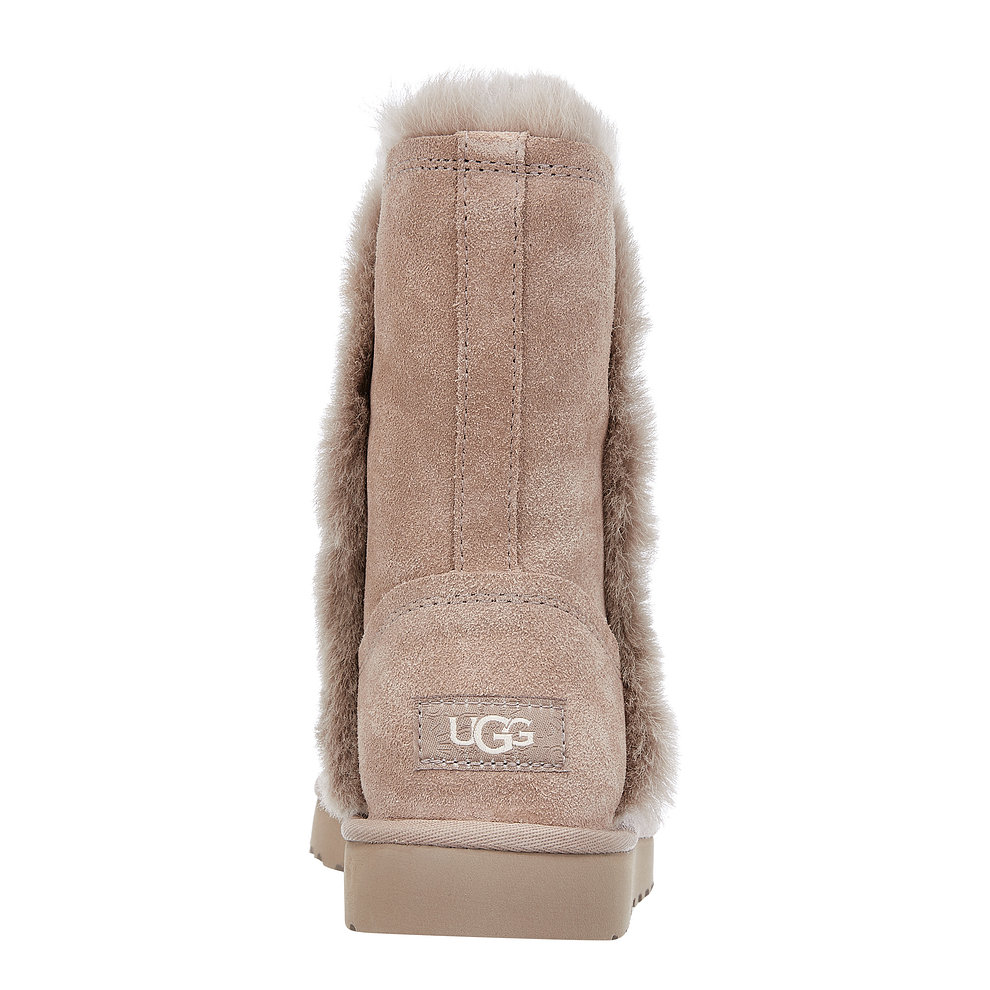 Ugg어그 For Women 퍼 포인트 스웨이드 숏 부츠 클래식 숏 플러프 하이 Sivillage 에스아이빌리지