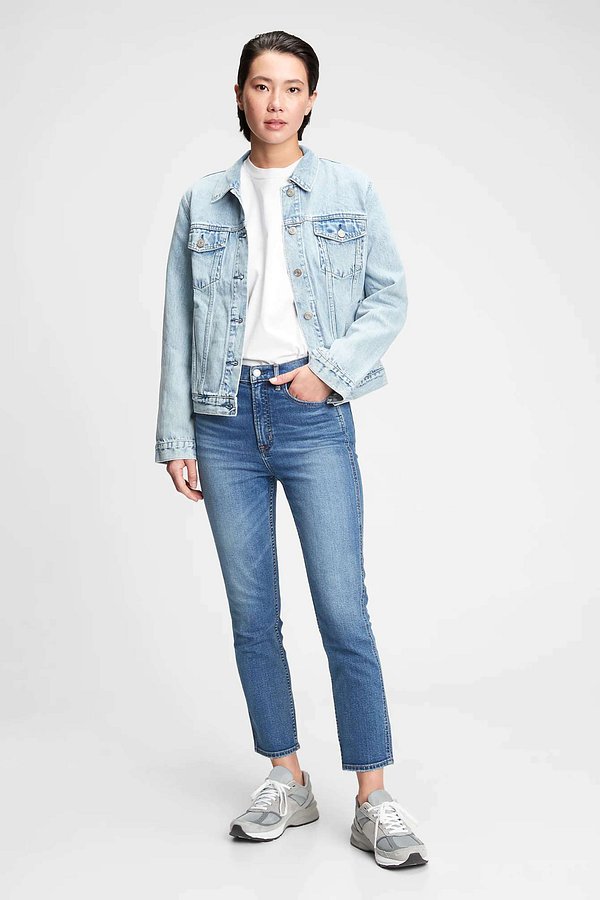 Gap Adults갭 여성 슬림 핏 워싱 데님 팬츠 Sivillage 에스아이빌리지