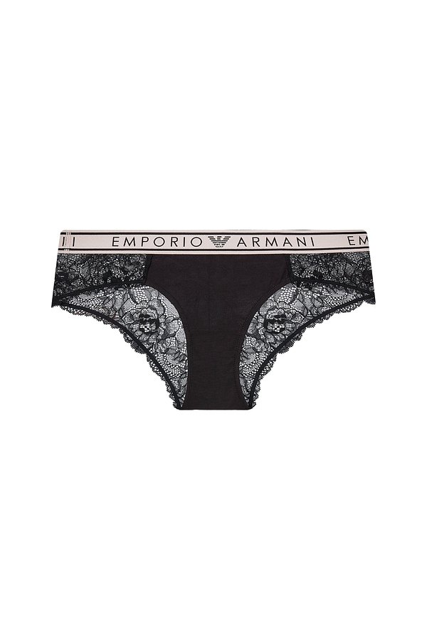Emporio Armani Underwear엠포리오 아르마니 언더웨어 여성 플라워 자수 로고 밴드 비스코스 브리프 Si