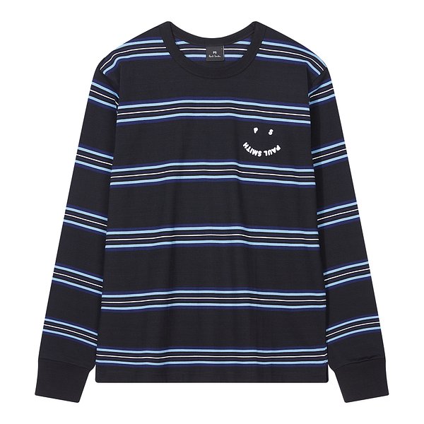 Paul Smith폴스미스 Ps Paul Smith 해피 로고 스트라이프 티셔츠 Sivillage 에스아이빌리지
