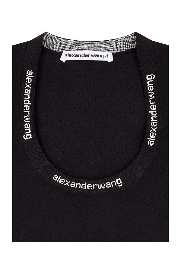 Alexanderwang알렉산더왕 Alexanderwangt 로고 트림 바디콘 티셔츠 Sivillage 에스