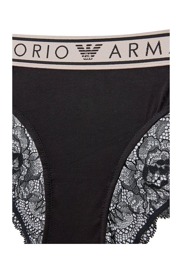 Emporio Armani Underwear엠포리오 아르마니 언더웨어 여성 플라워 자수 로고 밴드 비스코스 브리프 Si