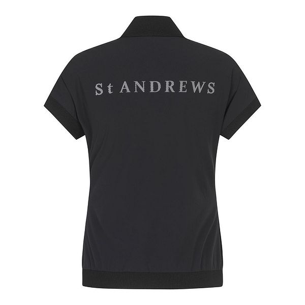 Standrews세인트앤드류스 여성 냉감 프린트 우븐 하프 집업 니트 Sivillage 에스아이빌리지