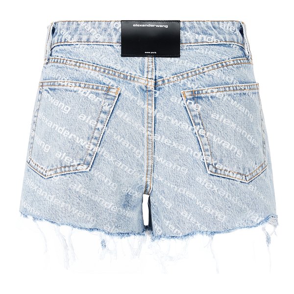 Alexanderwang알렉산더왕 Alexanderwangt 로고 패턴 프린지 데님 쇼츠 Sivillage