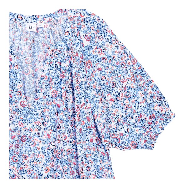 Gap Adults갭 ★갭 여성 21년 Summer★ 퍼프 슬리브 브이넥 탑 Sivillage 에스아이빌리지