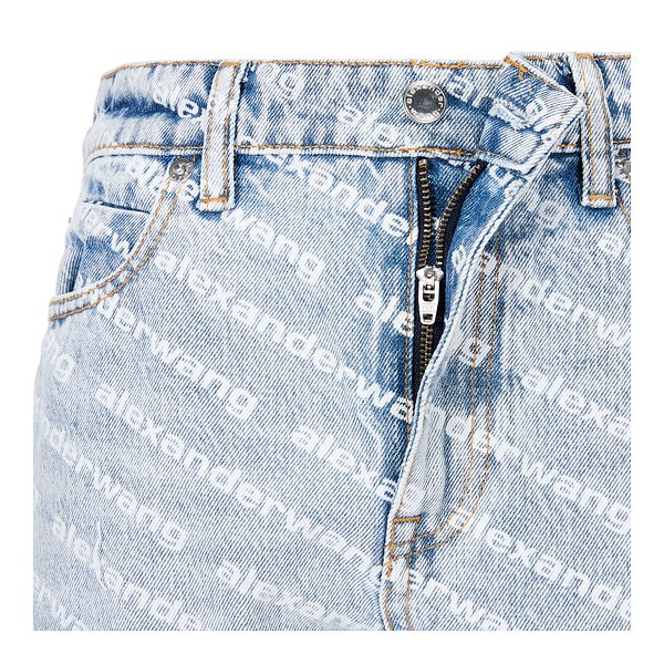 Alexanderwang알렉산더왕 Alexanderwangt 로고 패턴 프린지 데님 쇼츠 Sivillage