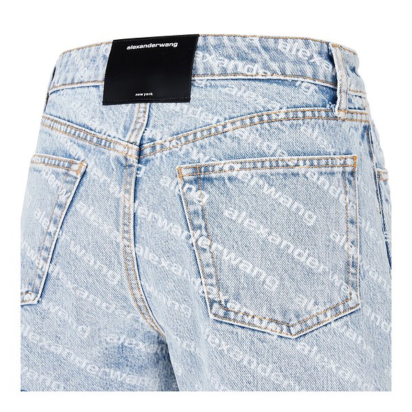 Alexanderwang알렉산더왕 Alexanderwangt 로고 패턴 프린지 데님 쇼츠 Sivillage