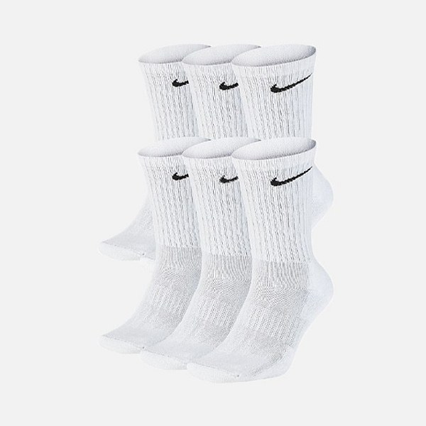 Nike나이키 나이키 스우시 쿠션 장목 양말 6팩 Sx7666 100 Sivillage 에스아이빌리지