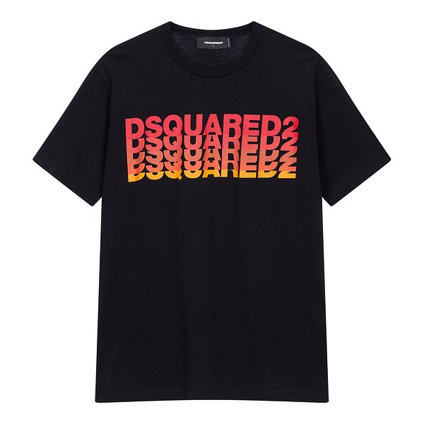 Dsquared2디스퀘어드2 배색 로고 프린트 티셔츠 Cool Fit Sivillage 에스아이빌리지