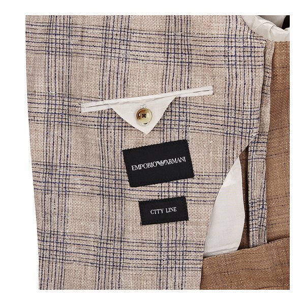 Emporio Armani엠포리오 아르마니 체크 패턴 피크트 싱글 자켓 Sivillage 에스아이빌리지