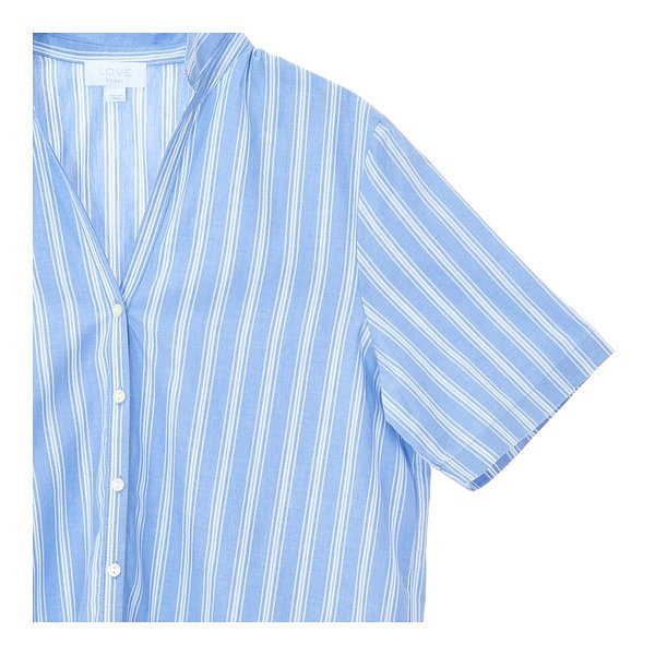Gap Adults갭 ★갭 여성 21년 Summer★ 패턴드 숏 슬리브 라운지 셔츠 Sivillage 에스아이빌리지