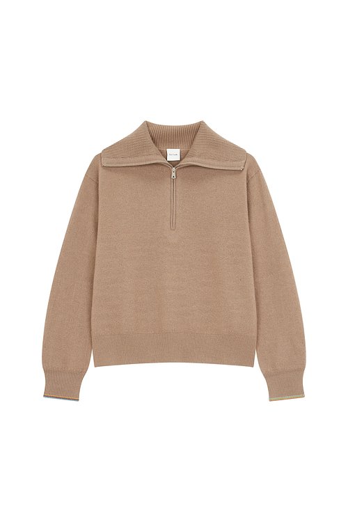 Paul Smith폴스미스 여성 리브드 넥 하프 지퍼 니트 Sivillage 에스아이빌리지