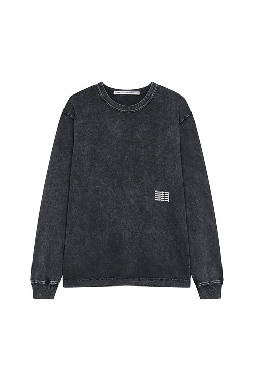 Alexander Wang알렉산더왕 Unisex 리피트 로고 롱 슬리브 티셔츠 Sivillage 에스아이빌리지